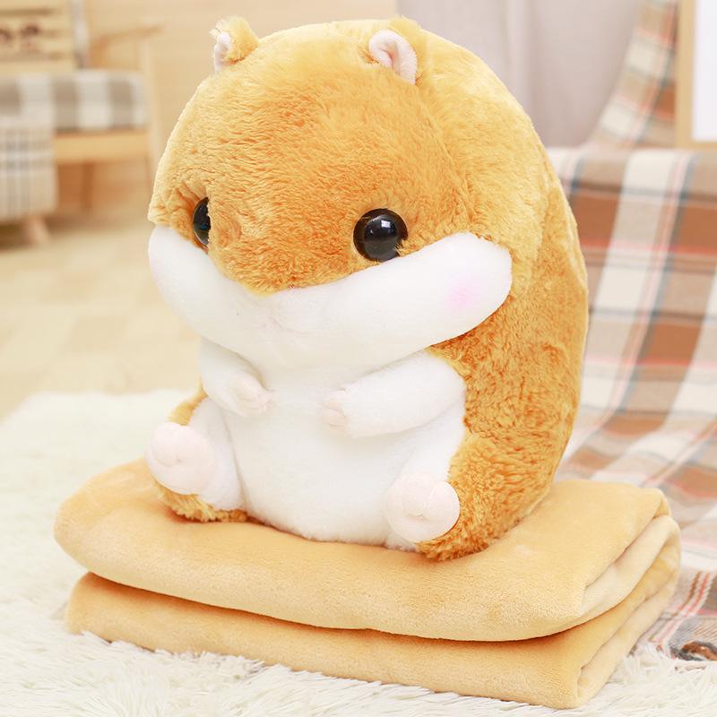 Buy 3 in 1 Hamster Pillow Blanket Plush Animal Soft Toy Stuffed Animal ...