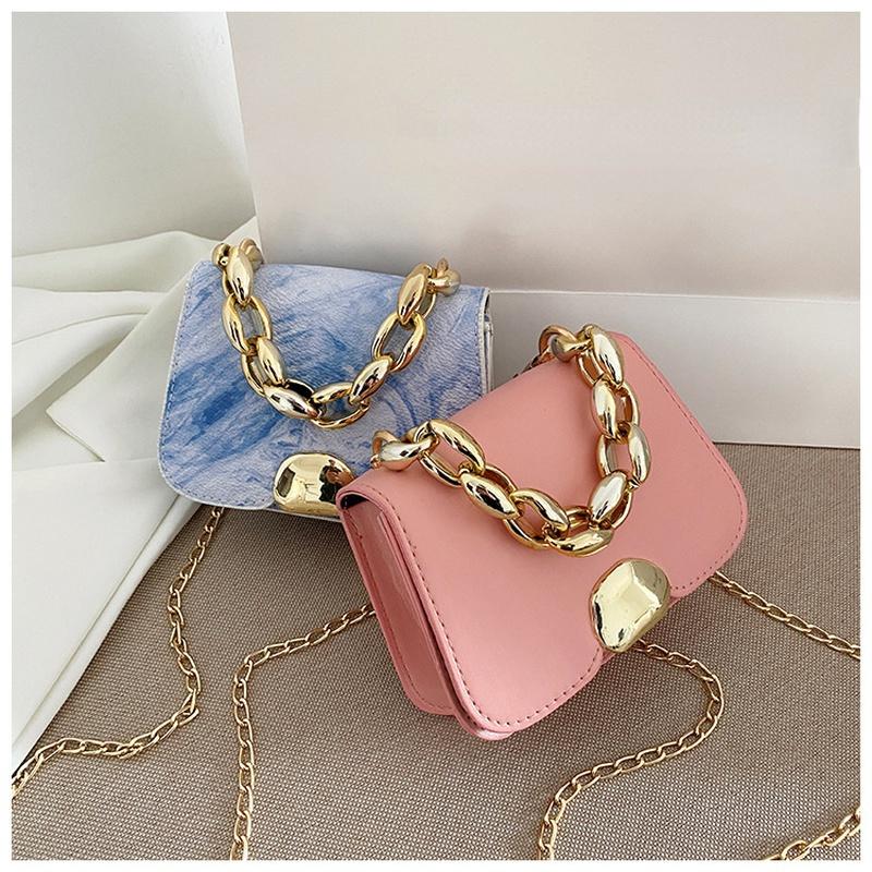 Buy New Fashion Simple Small Square Bag Women's Handbag PU Leather ...