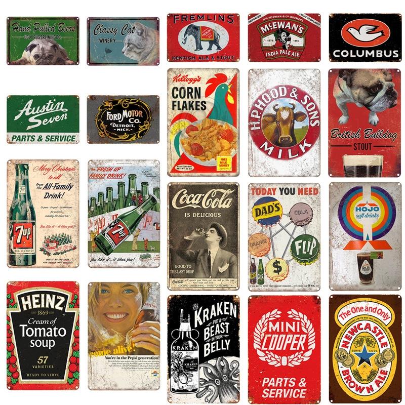 Vintage Poster Plaque Metal Tin Signs Bar Pub Club Shop Store Man Cave ...
