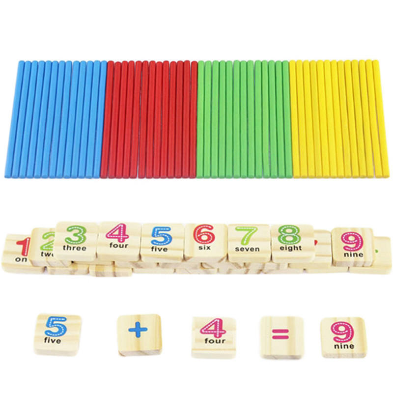 Buy Children Wooden Numbers Stick Early Learning Counting Educational ...