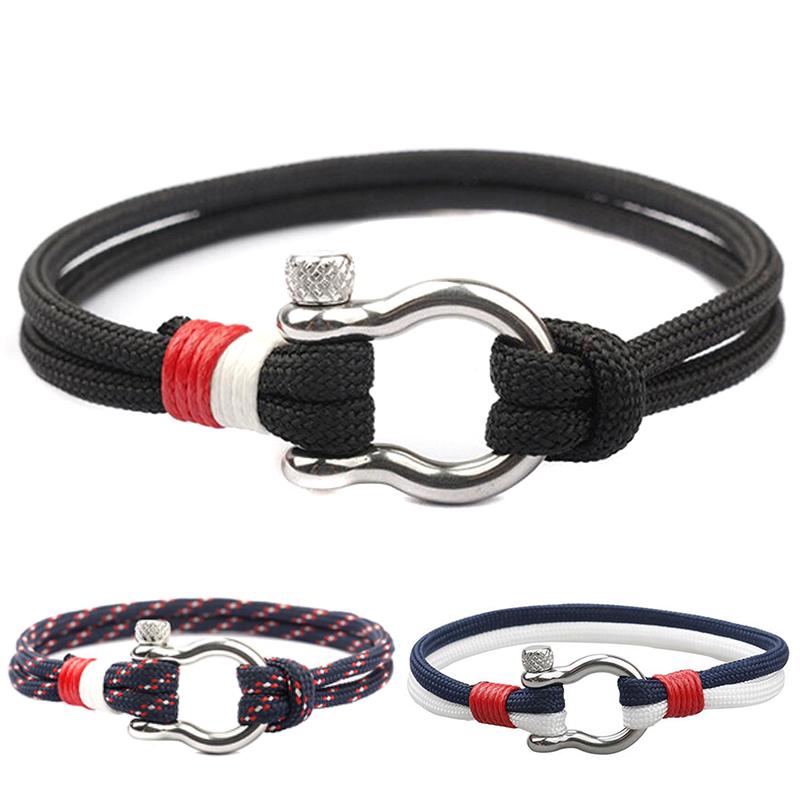 Cheap Women Men Rope Wrap Bracelet Nautical Survival Wristband ...