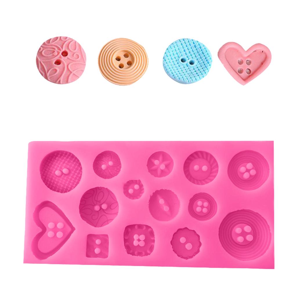 Cute Button Shape Silicone Mold Jelly\Soap\Chocolate Mould uygun ...
