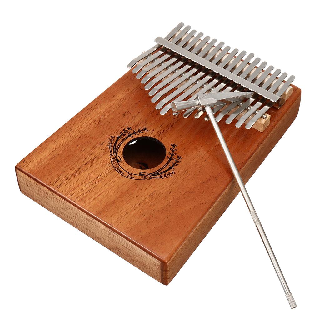 Buy 17 Keys Wooden Finger Piano Instrument Portable Beginner Wreath ...