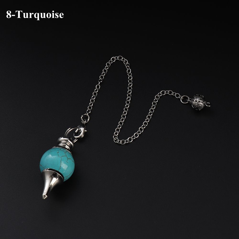 Buy Rock Black Onyx Turquoise Amethyst Amulet Reiki Pendulum Pendant ...
