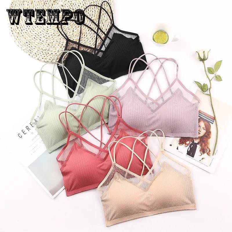 Cheap Graphene Ice Traceless Underwear Women's Bra Gathered Without ...