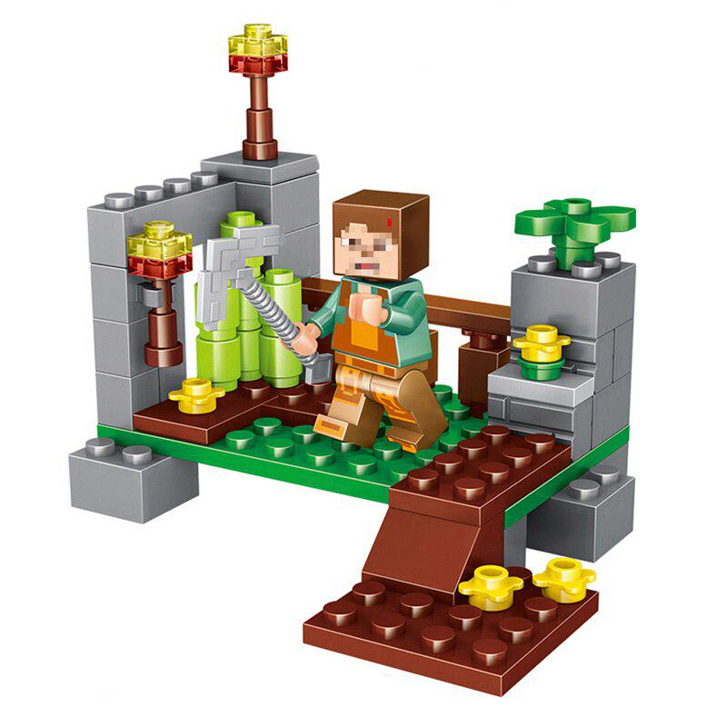Buy 267pcs 4 In1 Town Group Minecraft Figures Building Blocks D ...