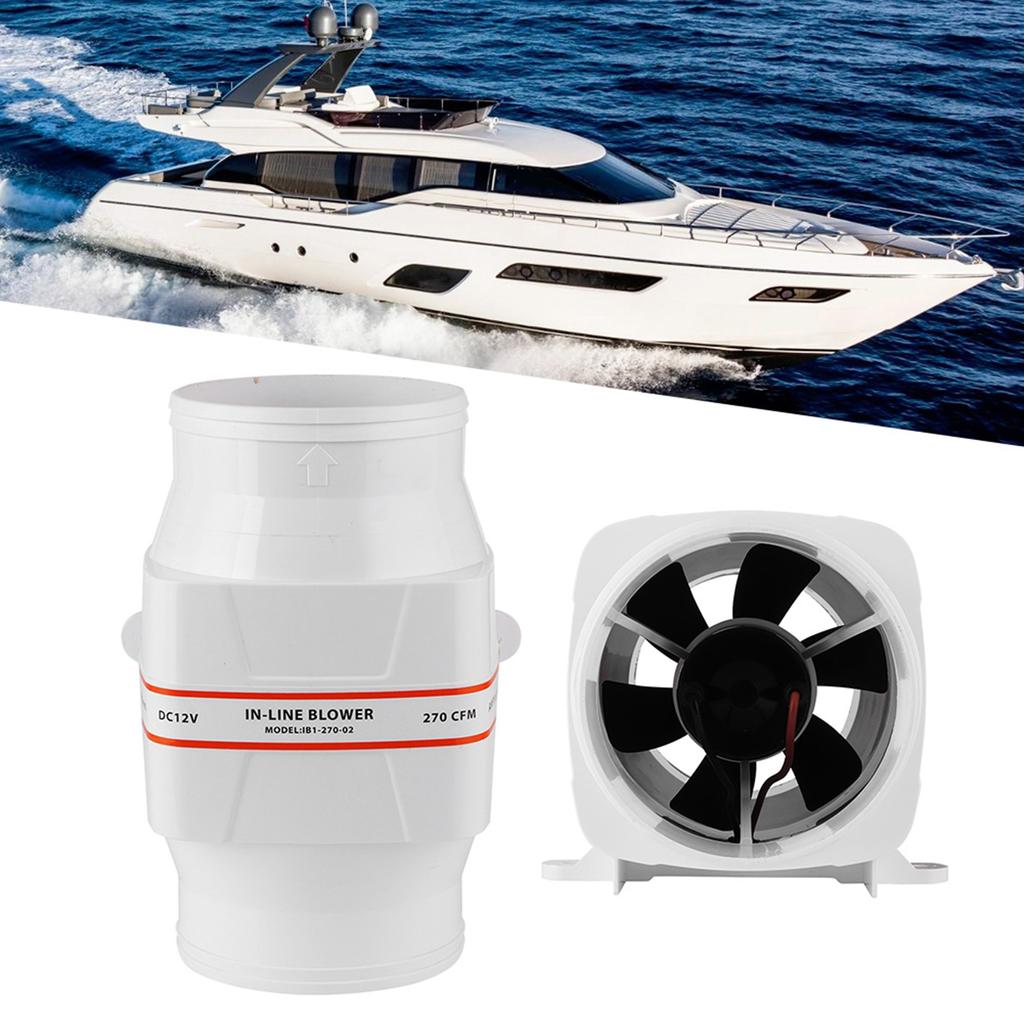 Buy 4inches In-Line Bilge DC Air Blower Mute Strong Engine Ventilation ...