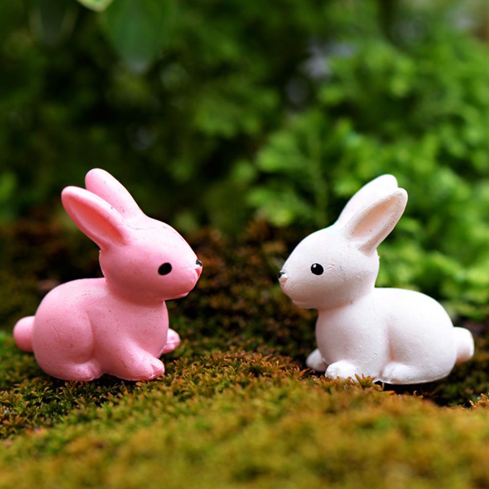 Buy 12pcs Mini Adorable Resin Rabbit Adornment Rabbit Craft Decor Micro ...