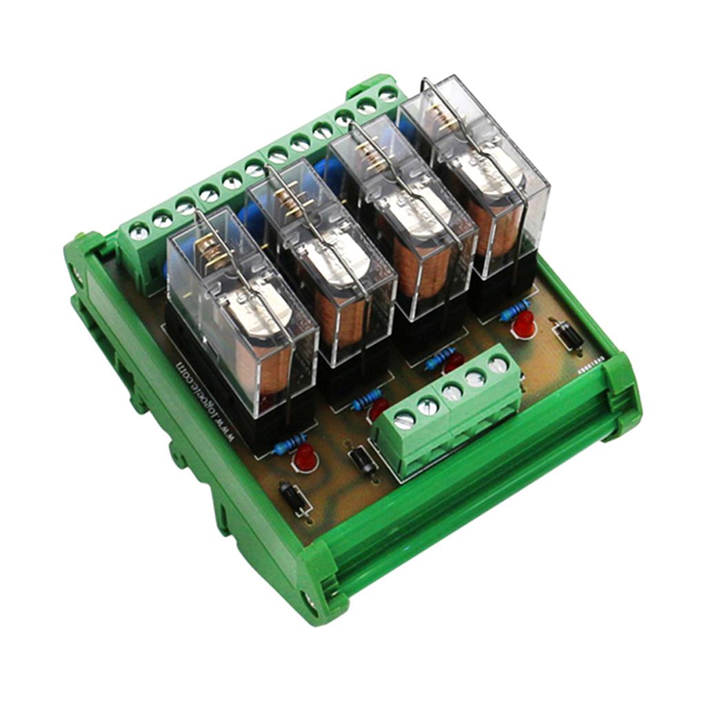 4 Way Relay Module Four Panels Driver Board Module DC 12V with Base NPN ...
