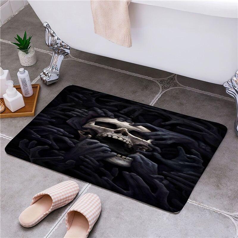 💰Kaufe Totenkopf Eingangstür Fußmatte Türmatte Rutschfest Home ...