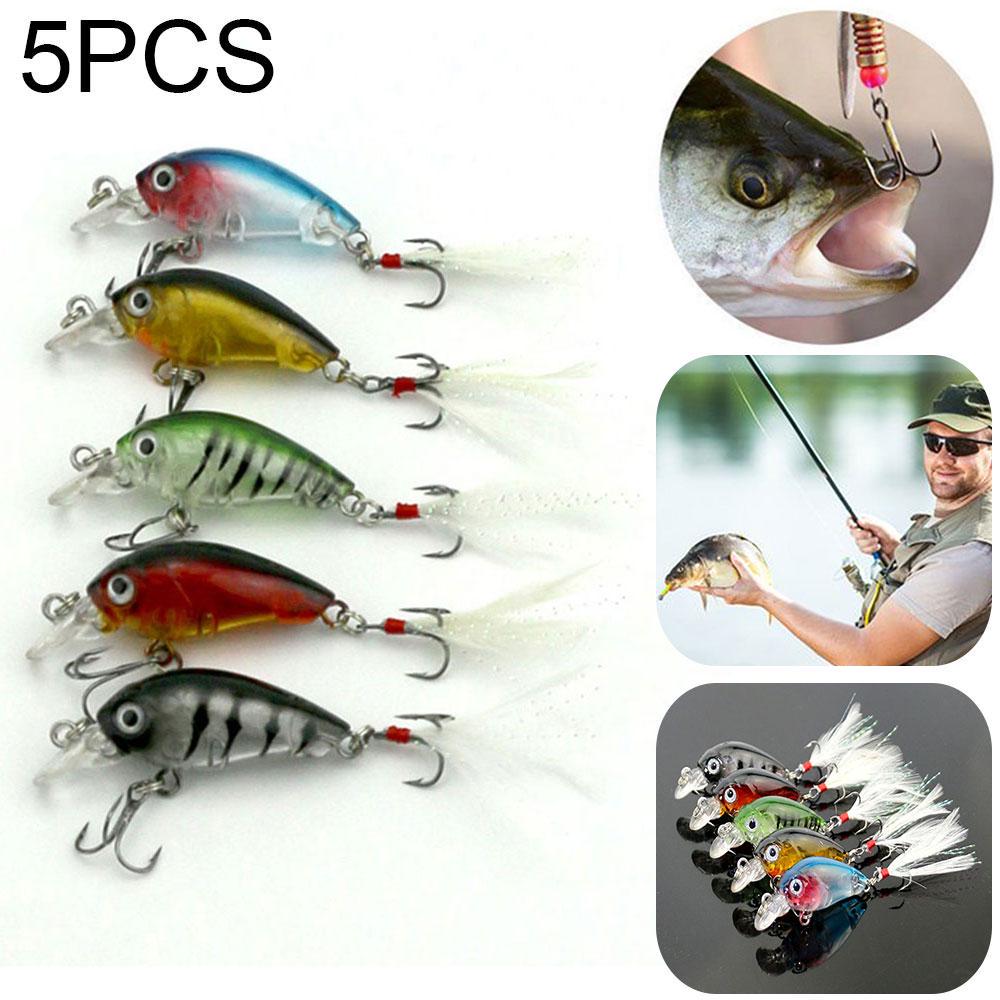 Satın alın 5PCS Crank Bait Fishing Hook Snap Bean Light Fishing Lures ...