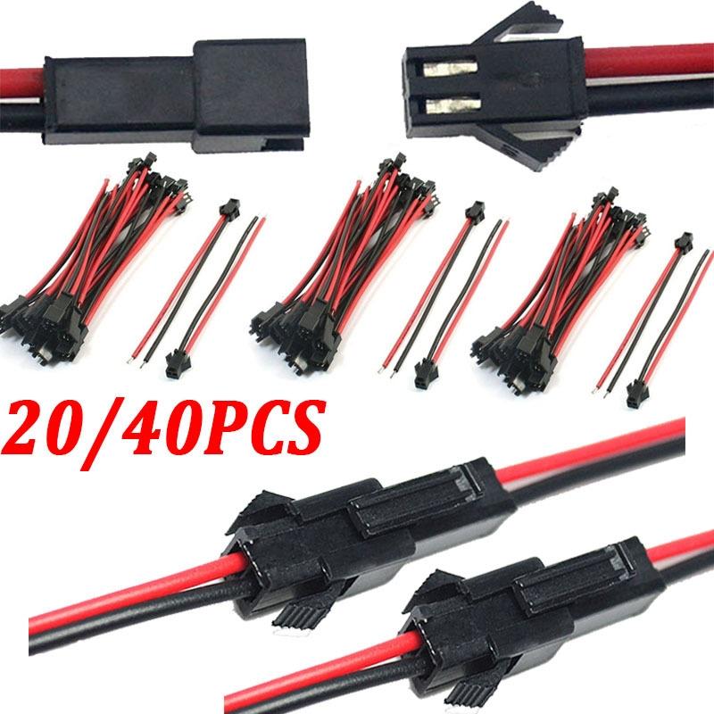Buy 20/40 Pcs Male To Female Plug Terminal Wire Connector SM Terminal ...