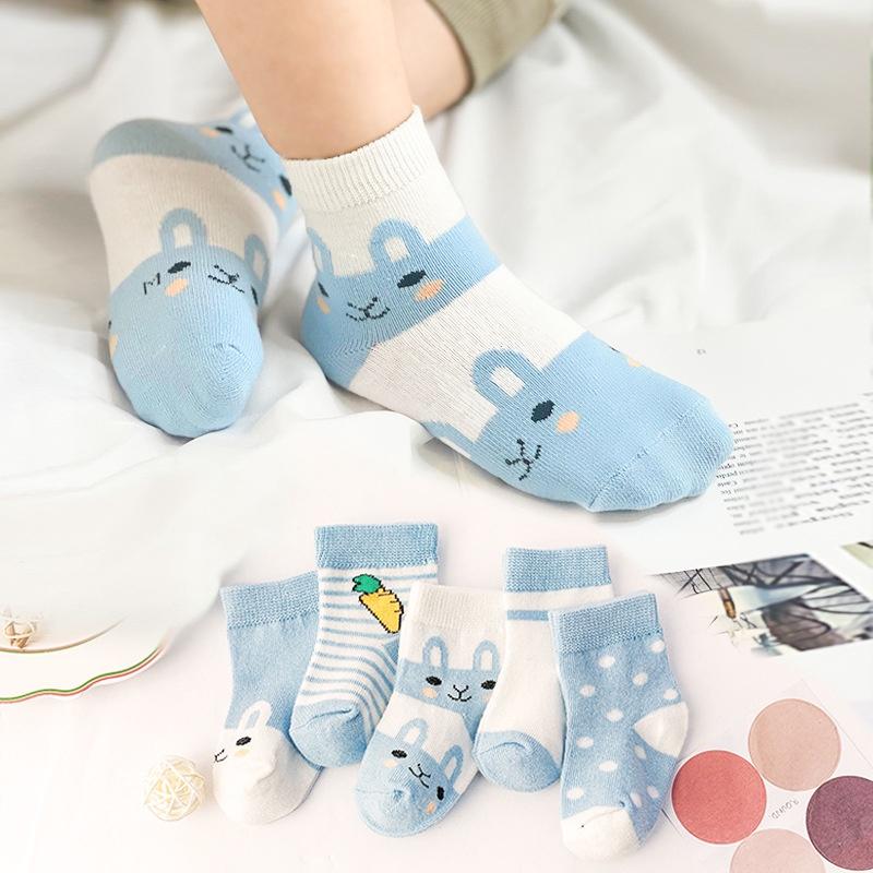 Buy 5 Pairs /Set Baby Socks Boy Girls Socks Cartoon Cotton Newborn Baby ...