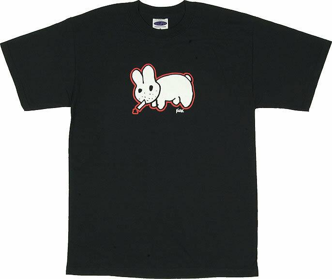 Buy Frank Kozik Original Smokin Bunny Poster Pop T Shirt Men Casual ...