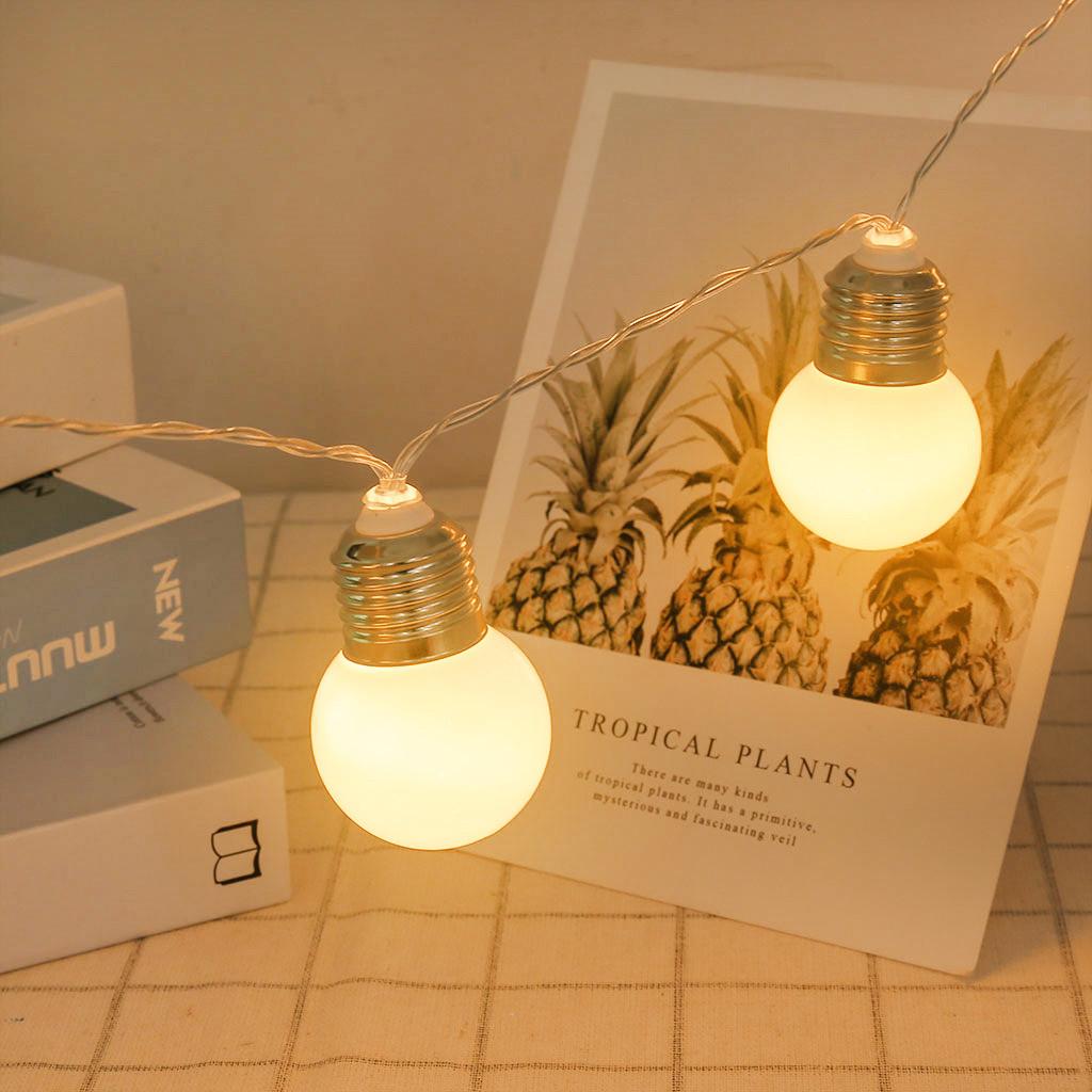 Milky White Light Bulb Decorative String Lights House Christmas Day ...