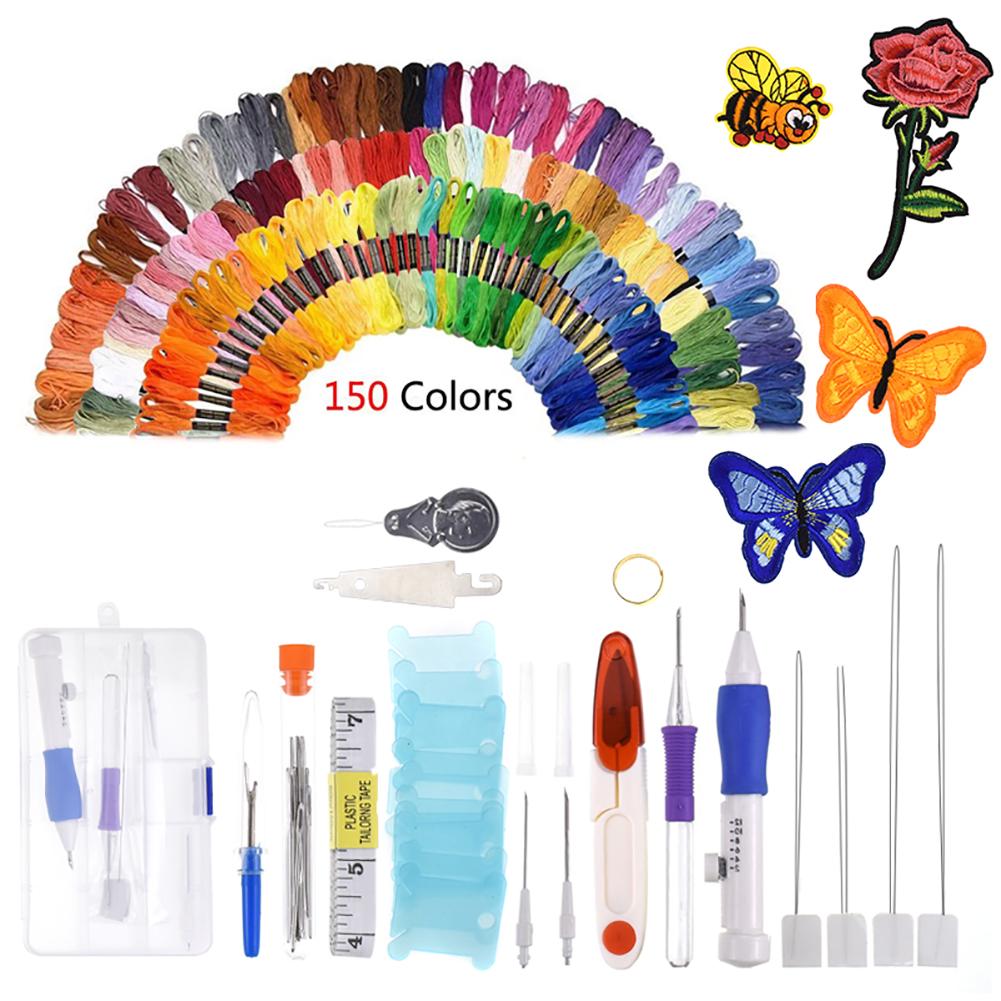 187 PCS DIY Embroidery Tool Set Cross-stitch Embroidery Kit uygun ...