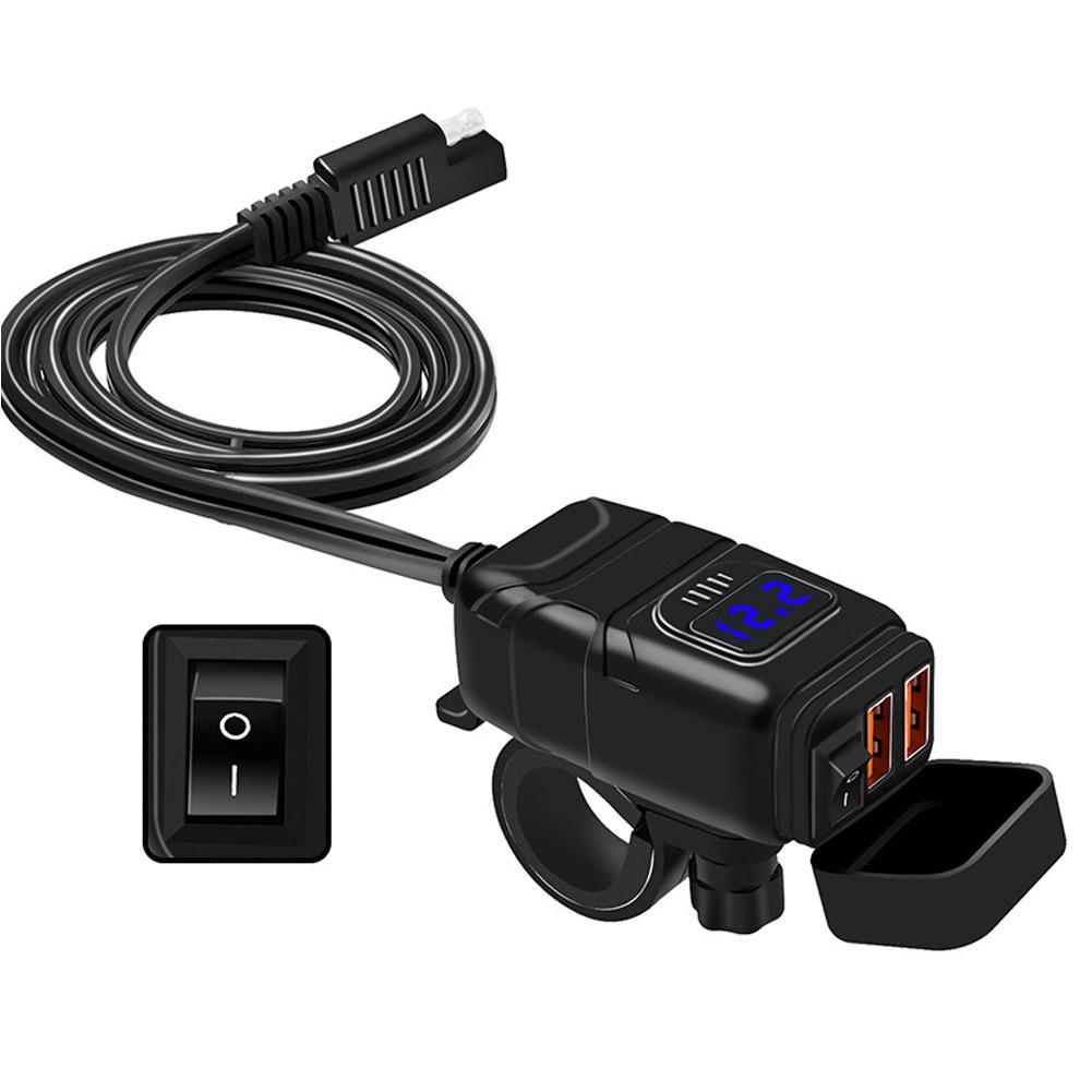 Buy Motorcycle Vehicle-mounted Charger Waterproof USB Adapter 12V Phone ...
