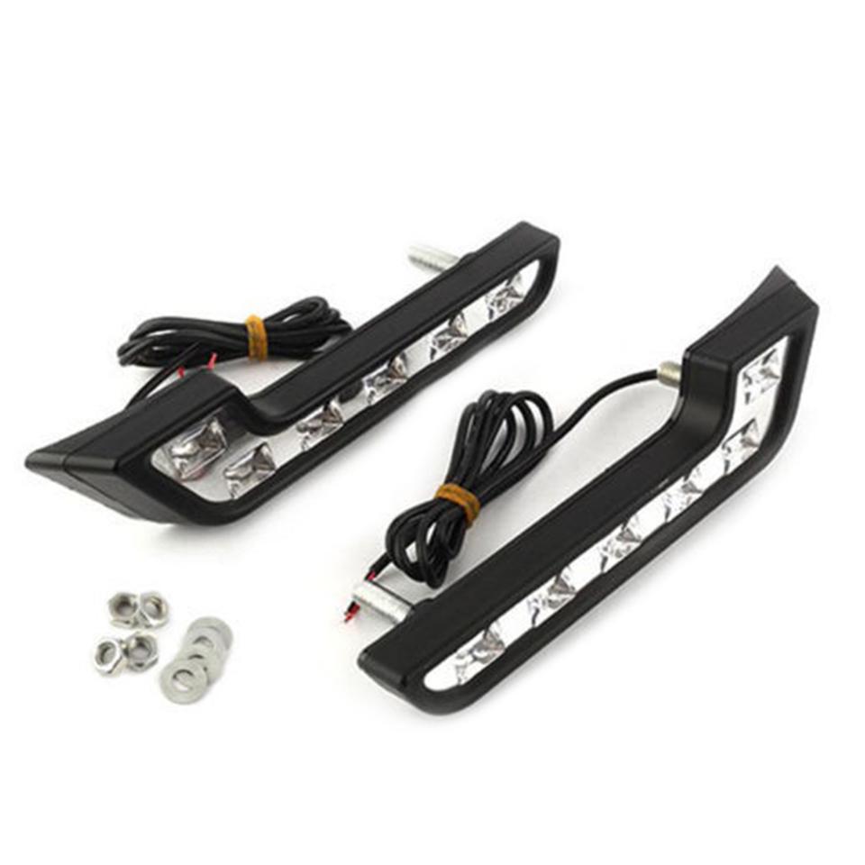 Buy L Shape Car LED Work Light Bright White DC 12V 6 LED Daylight DRL ...