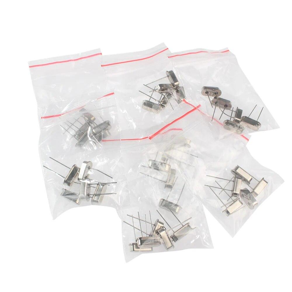 35PCS HC-49S Crystal Oscillator Set 6Mhz 8Mhz 10Mhz 12Mhz 11.0592Mhz 16Mhz 32.768K Quartz ...
