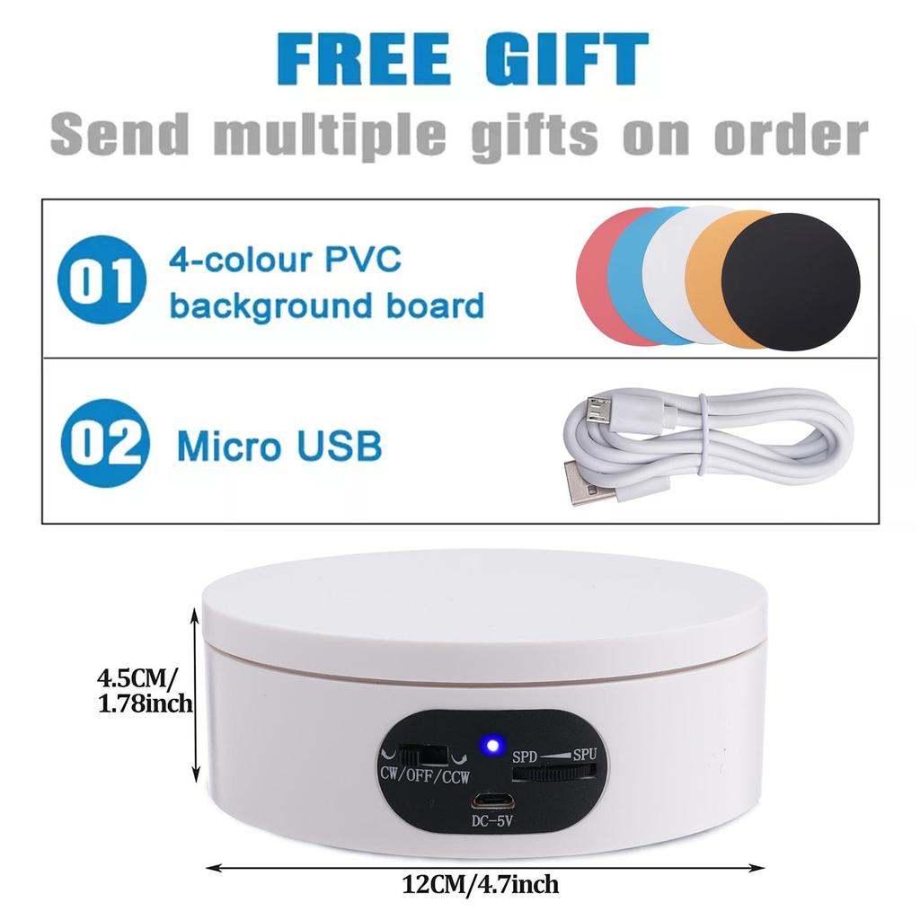 Buy 360 Degree Electric Rotating Turntable Display Stand Video, For ...