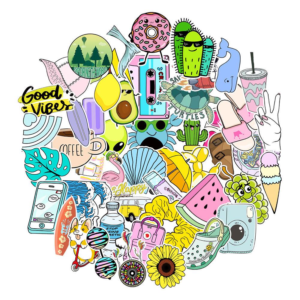 49pcd Vsco Stickers Pack Cool Stiker For Children On The Laptop Fridge ...