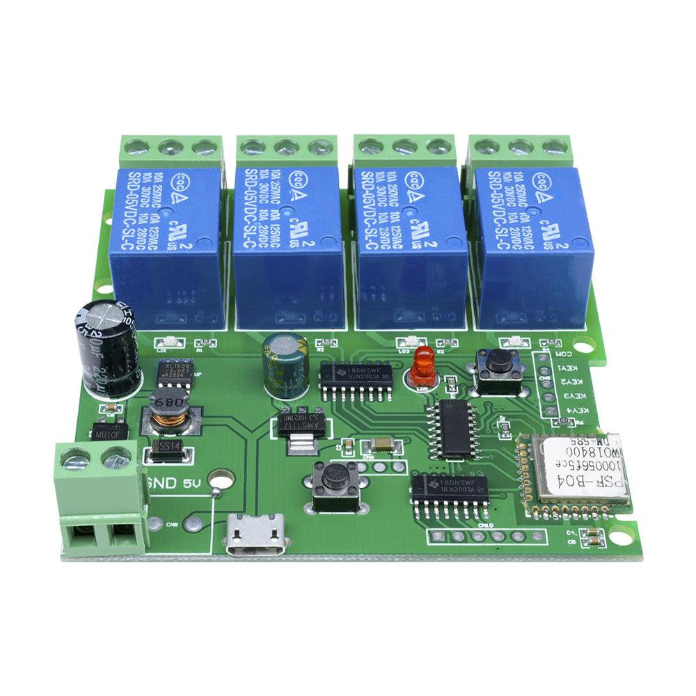 Buy DC 5V 7-32V WiFi Wireless Relay Delay Switch Control Module 4 ...