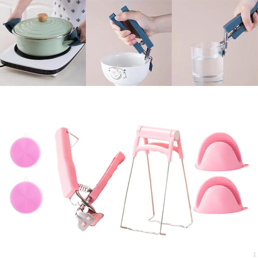 Buy Anti Scalding Bowl Dish, Plate Gripper Clips Tongs Clamp Holder for ...