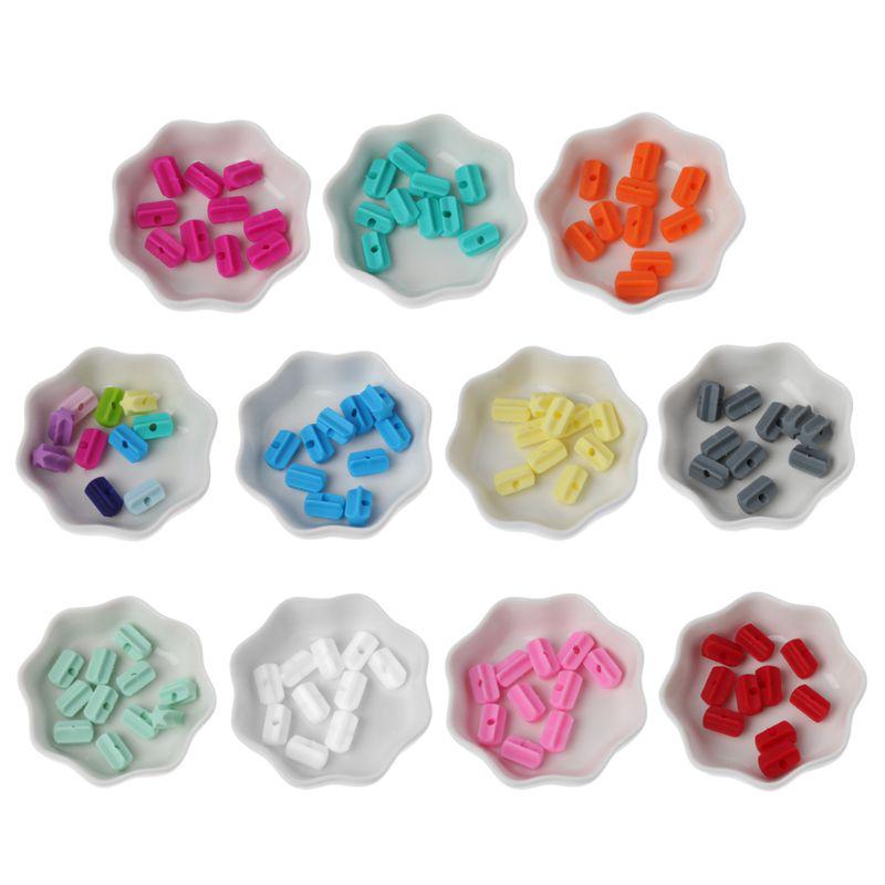 Buy 10pc Baby Teething Beads Chewable Star Silicone Teether Nursing ...