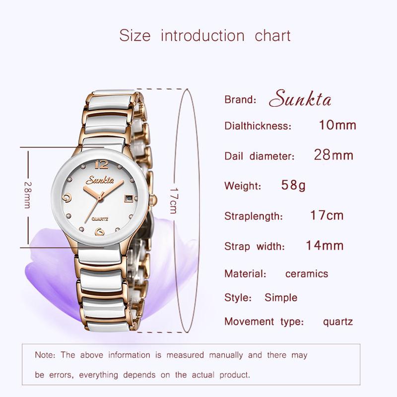 Buy SUNKTA Women Dress Rose Gold Fashion Ladies Watch Women Creative ...