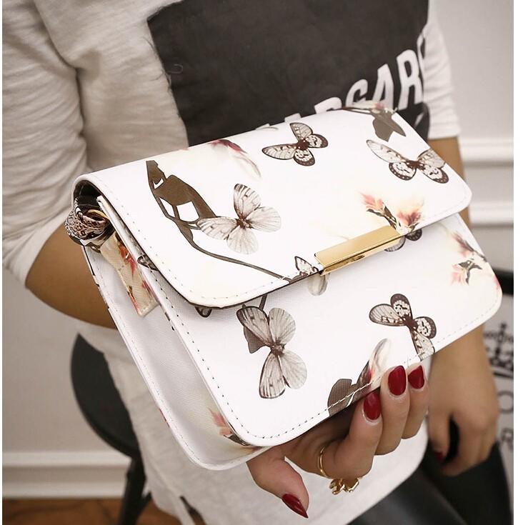 Buy Yogodlns Women Small Satchel Flower Printed PU Leather Shoulder Bag ...