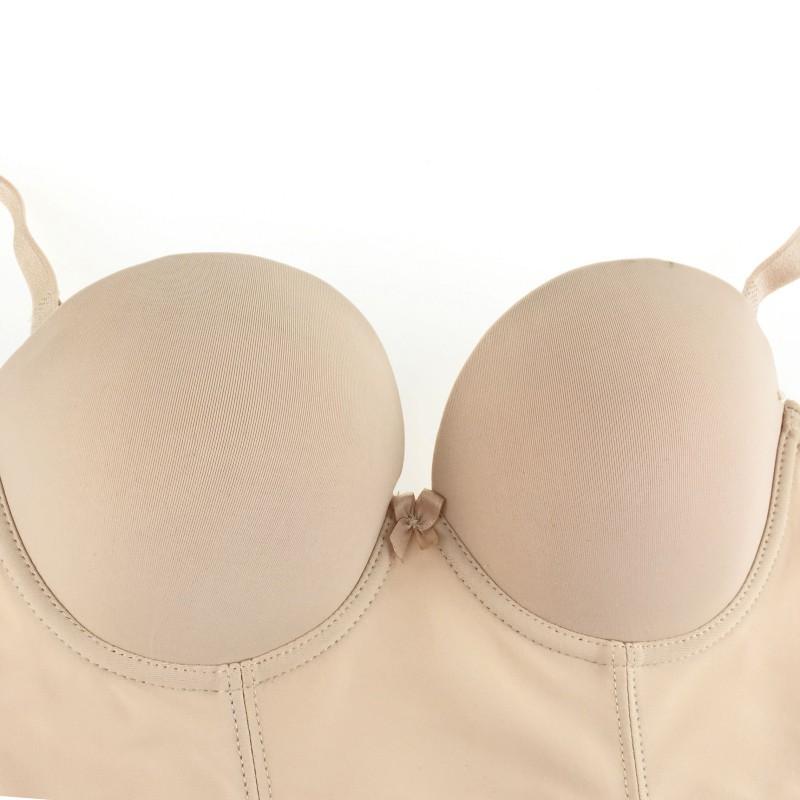 Buy Sexy Smooth 1/2 Cup Bra With Underwire Gathered Bra Detachable ...