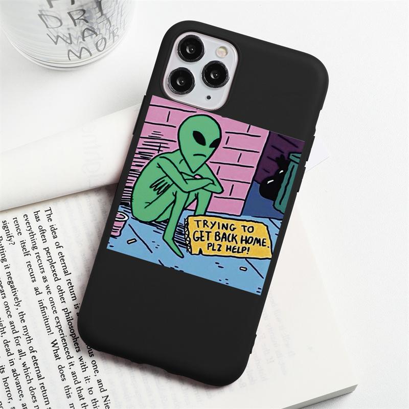 Buy Cartoon Alien Phone Case for iPhone 11 13 12 Pro Max Samsung A50 ...