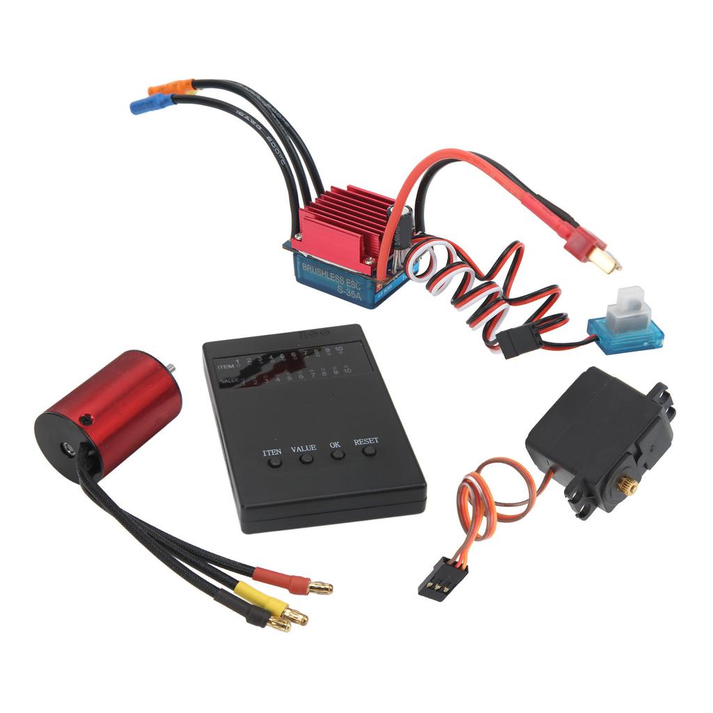 3800KV Brushless Motor S35A ESC 2.2kg Metal Gear Servo ESC Programming ...
