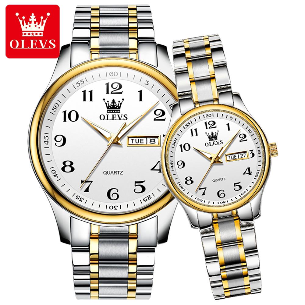 Cheap Luxury Stainless Steel Lover Watches Fashion Gold Quartz Watch ...