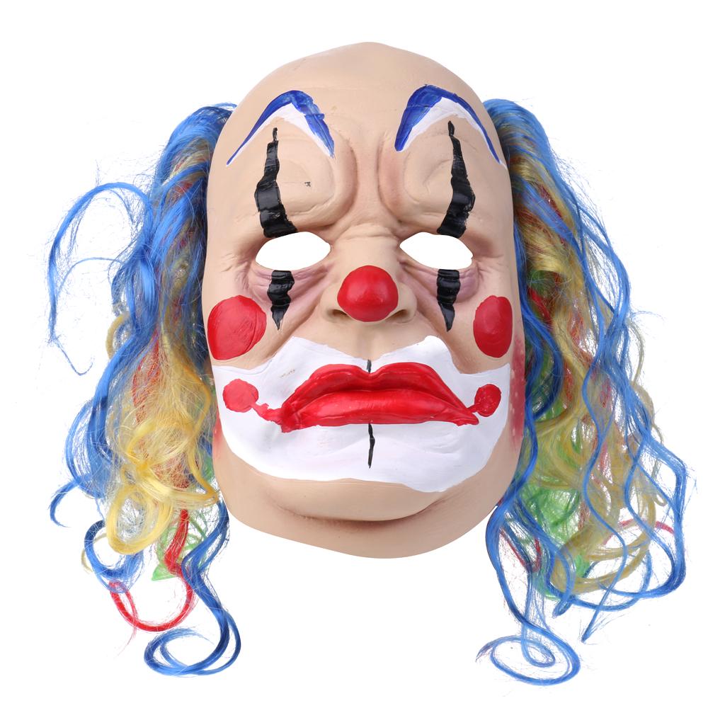 Buy Japanese Geisha Joker Mask Scary Latex Clown Adult Halloween ...