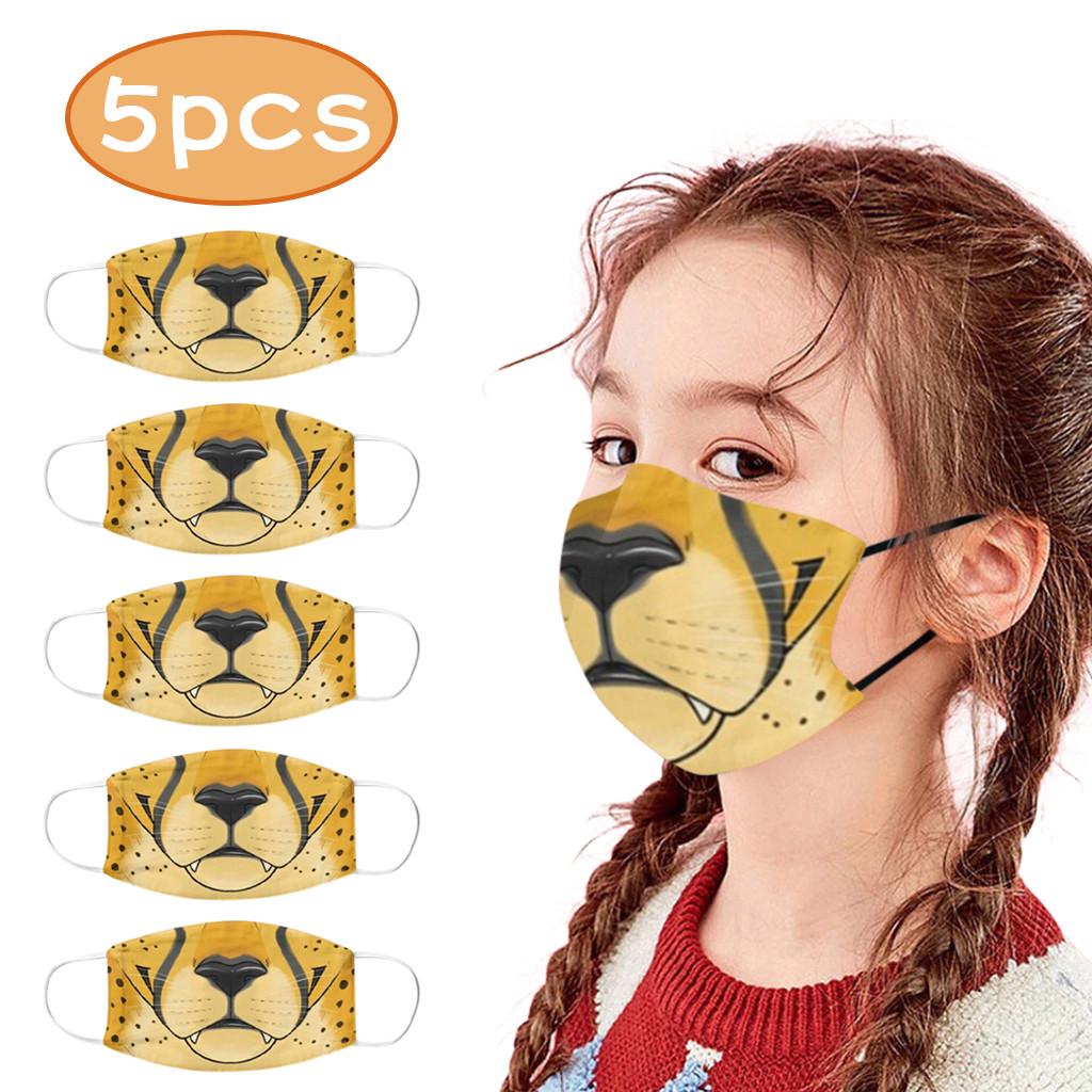 5PC Kids Children Outdoor Cotton Mouth Masks Washable Reusable Face ...