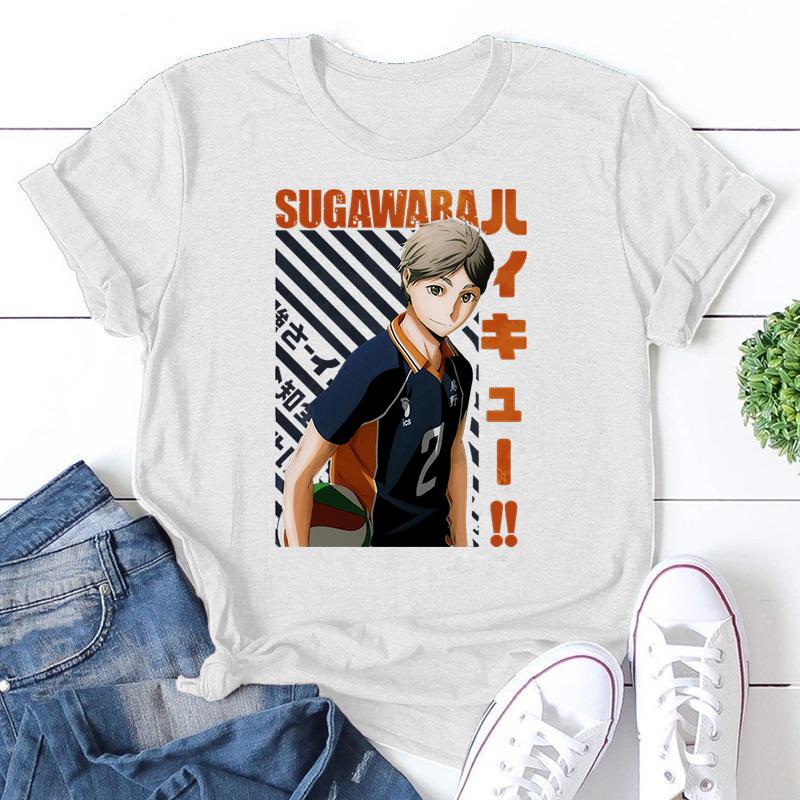 Buy Japanese Anime Haikyuu Koushi Sugawara T Shirt Men Karasuno Fly ...