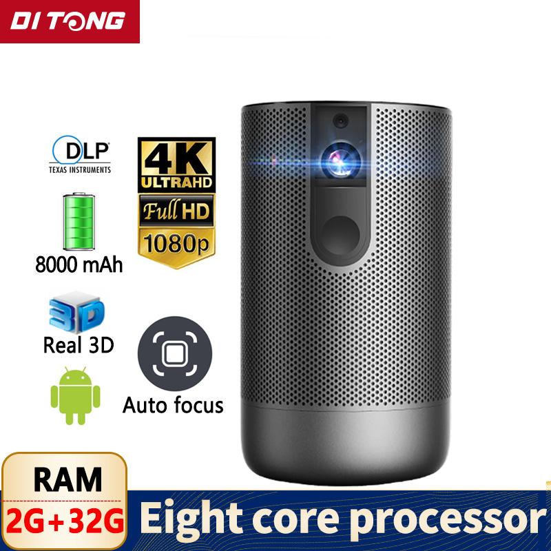 Buy Smart DLP Mini Projector Wireless ProjectorFull HD Android Video ...