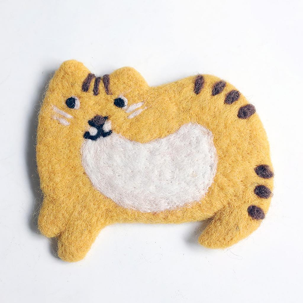 Buy Wool Coasters- Set Of 4 Wool-Felt Cat Shape-Coasters -Gifts For Cat ...