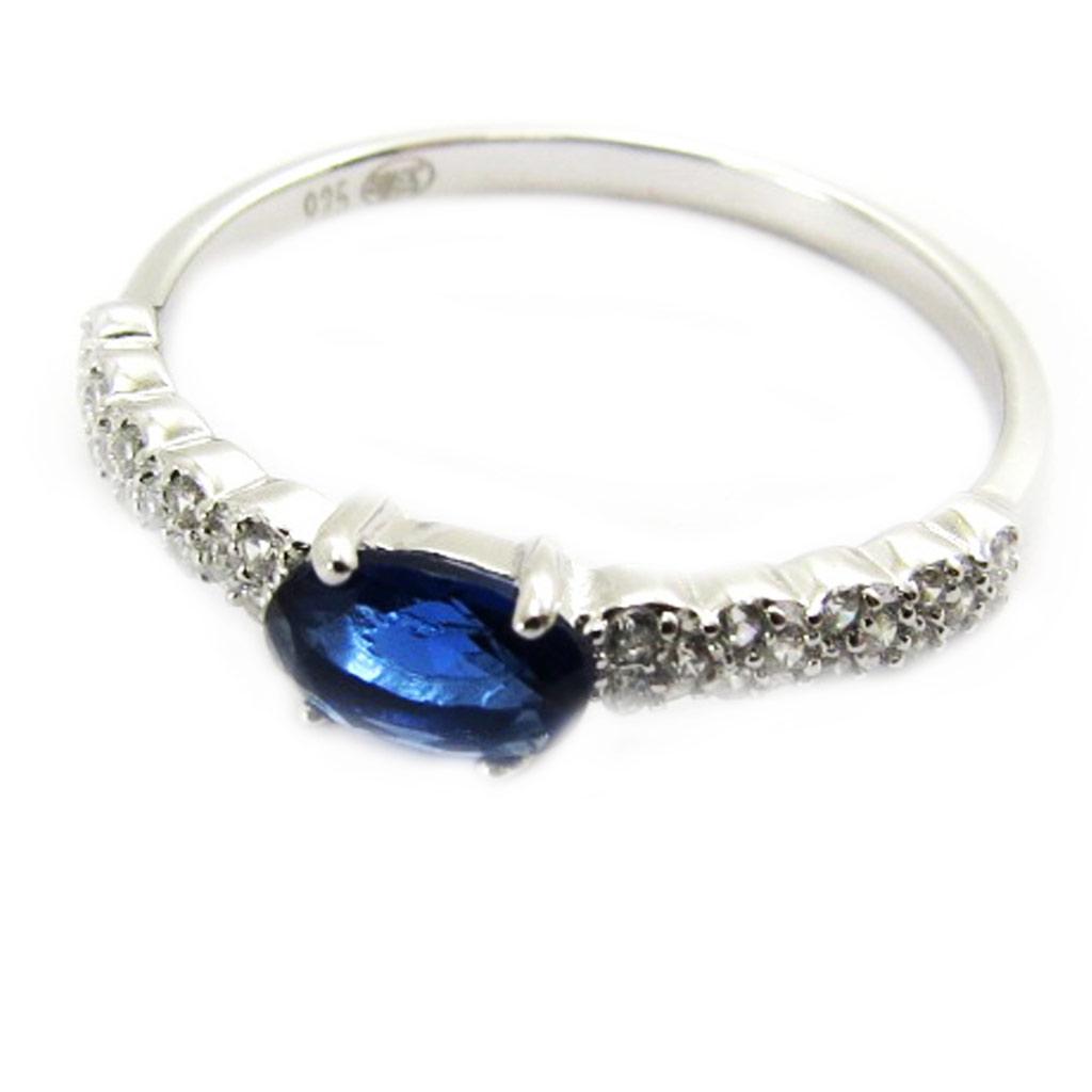 Buy Silver Ring 'Sissi' White Sapphire - 6x4mm at affordable prices ...