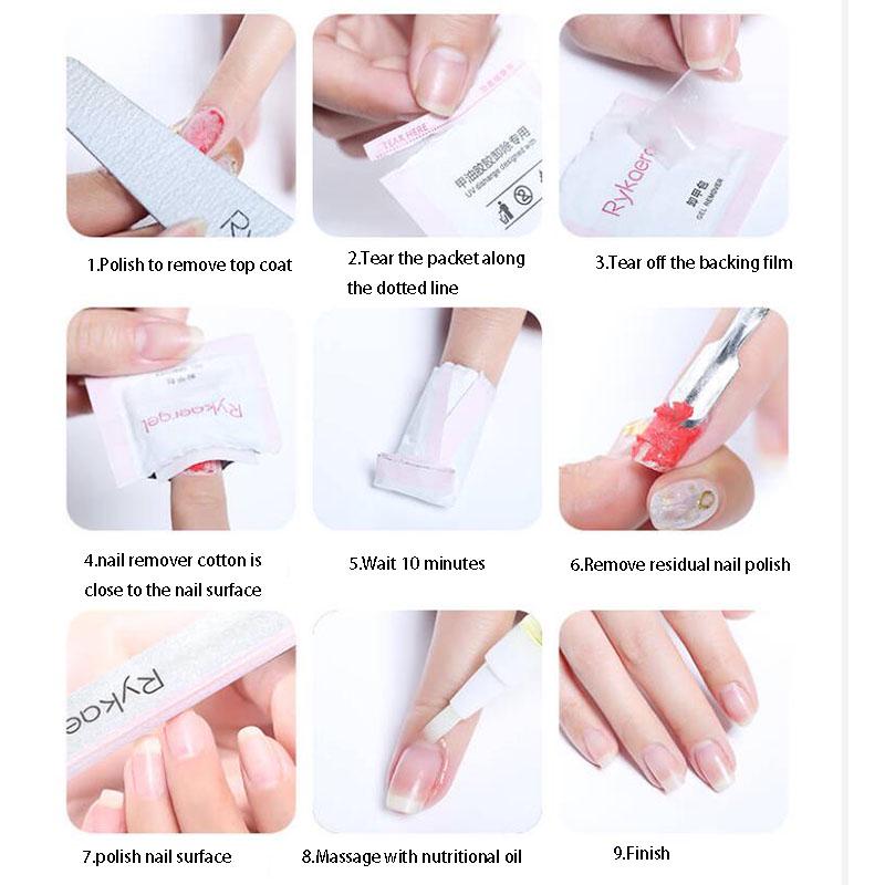 Nail Remover Removal Wraps Wipes 48w UV lamp dryer nail dryer set Nail ...