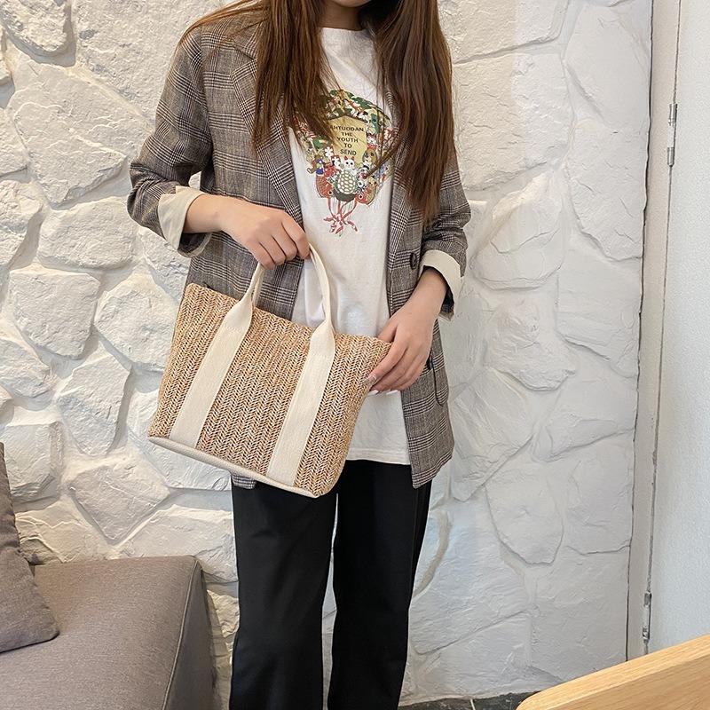 Buy Summer Straw Bags Women's Fashion Color Handbags Designer Luxury ...