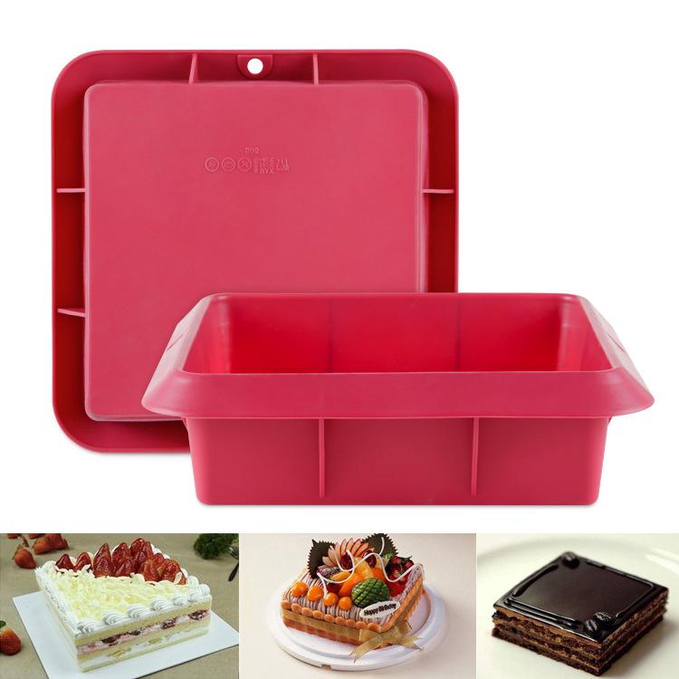 Buy Silicone Cake Mold Muffin Candy Bread Pizza Baking Bakeware Tray ...