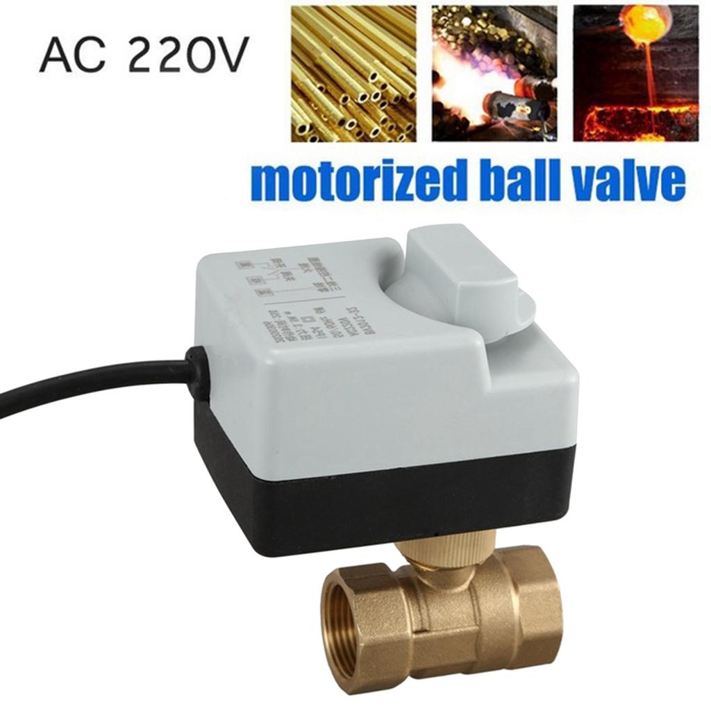 Buy With Manual Switch Two Control Electric Actuator Motorized Ball Valve 2 Way 3 Wires Ac220V ...