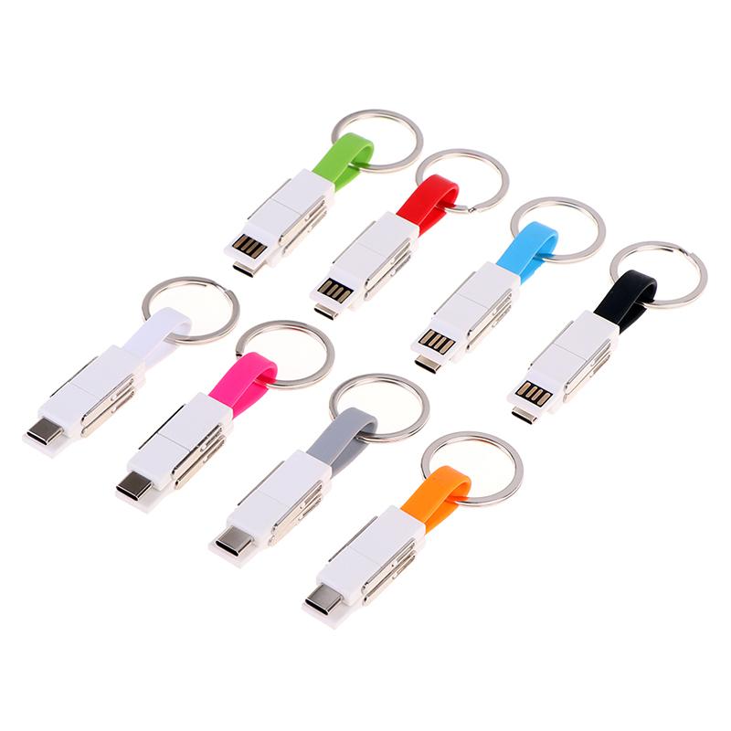 Buy 1Pc 4 In 1 Keychain Usb Cable Magnetic Short Cable Power Bank ...