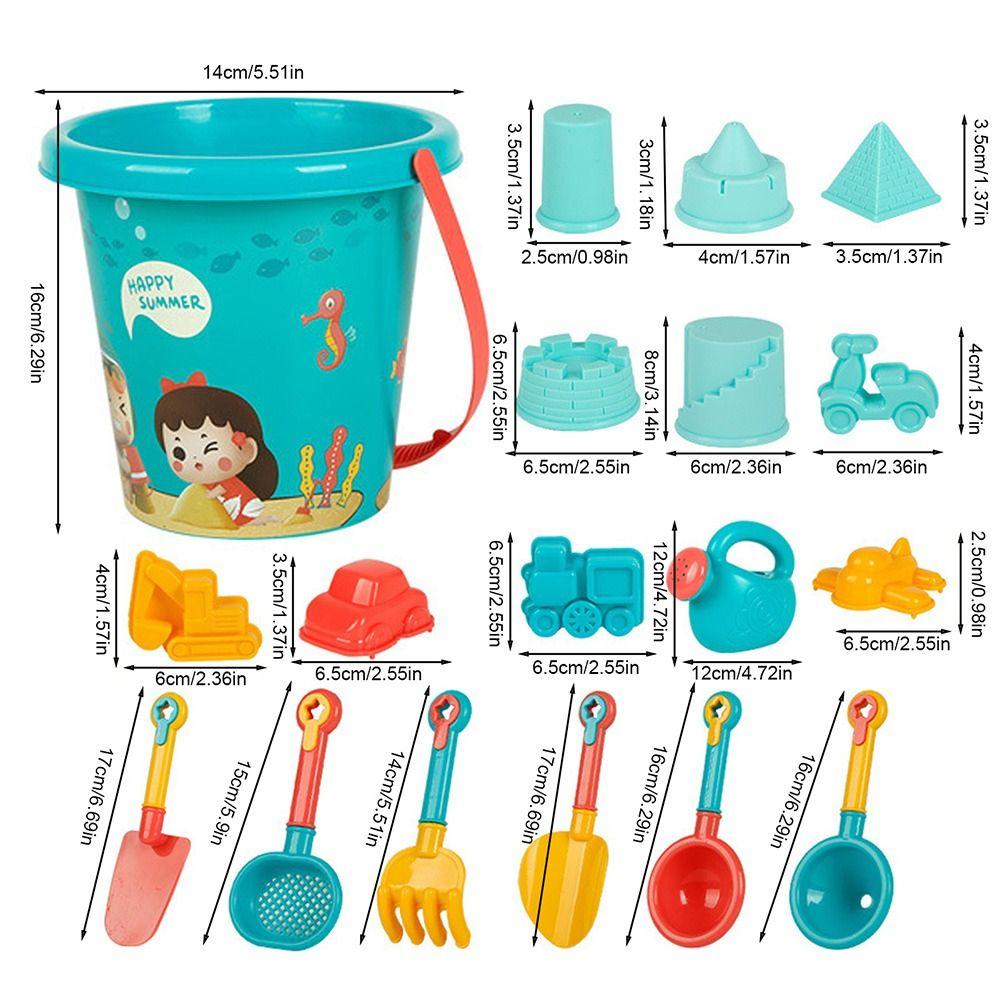Bucket Shovel Mold Gadgets Unisex Beach Toys Set Digging Sand Kit Kids ...