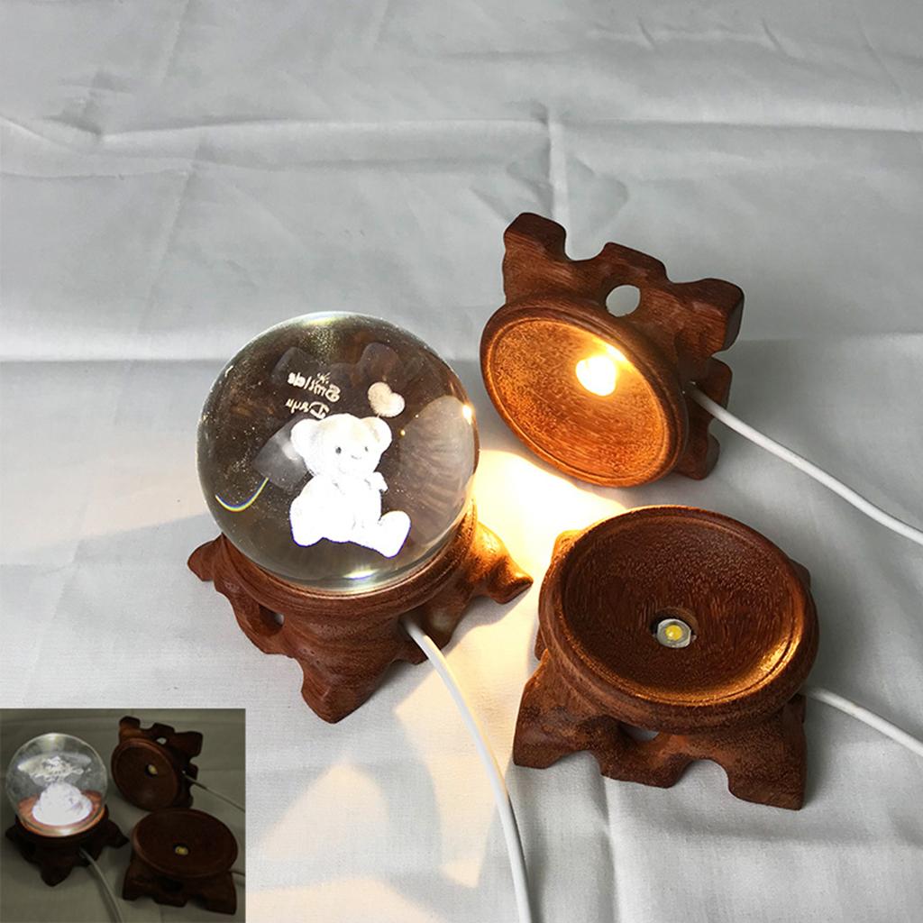 Buy DIY Solid Wood Led Light Dispaly Base LED Lights Display Base ...