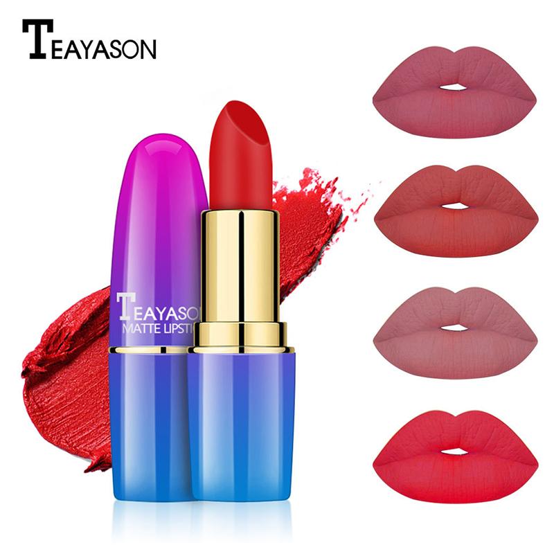 Buy Teayason Makeup Velvet Matte Lipstick Gradient Tube with Color Box ...