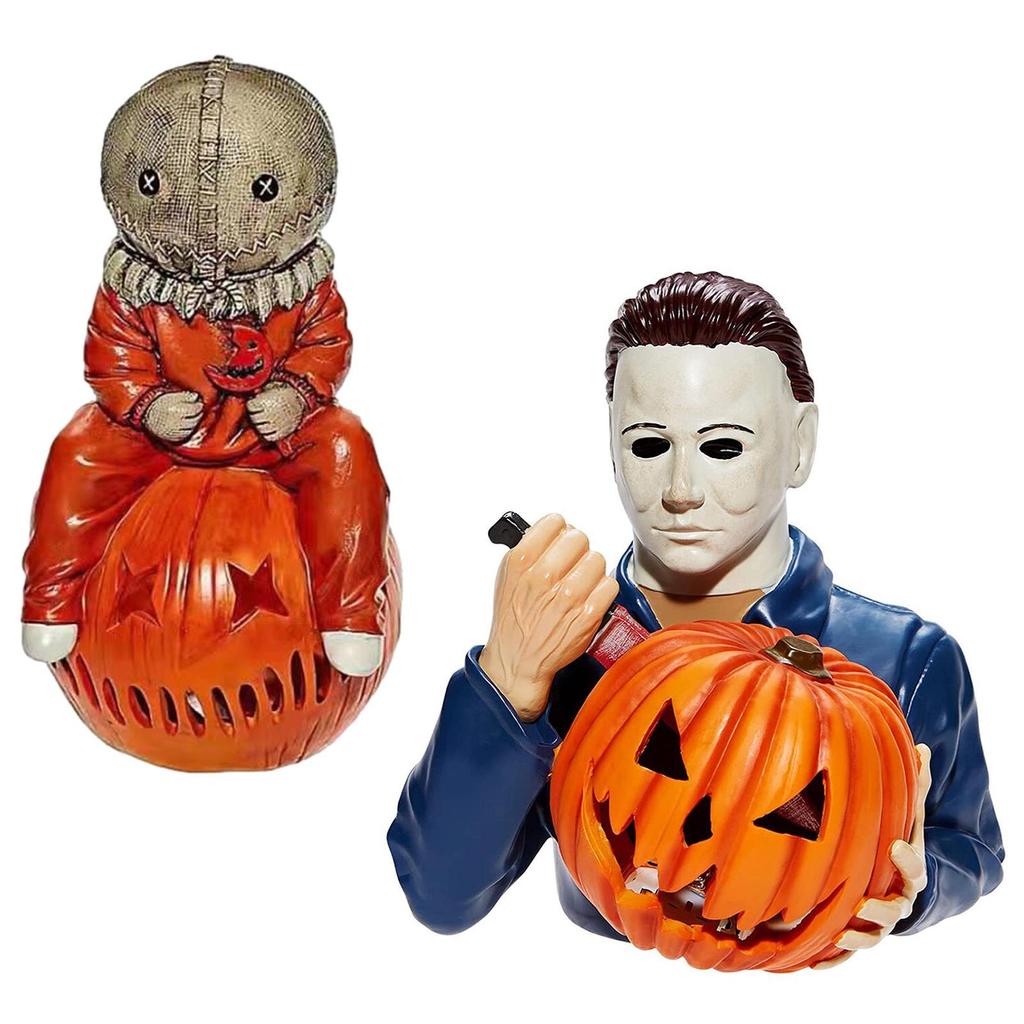 Scary Led Light Up Horror Movie Statue Garden Sculpture Halloween ...