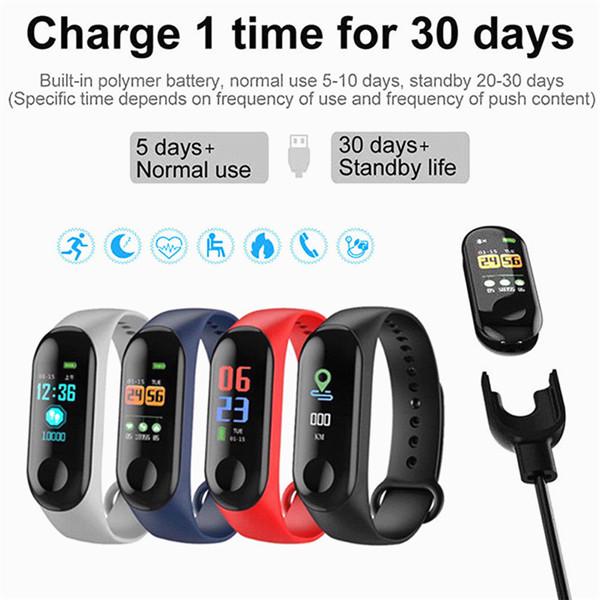 Buy M3 Smart Band Touch Screen Blood Pressure Heart Rate Monitor ...